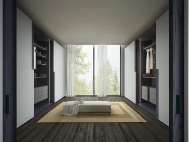 Up&Down walk-in closet with double-sided wardrobe by Adok